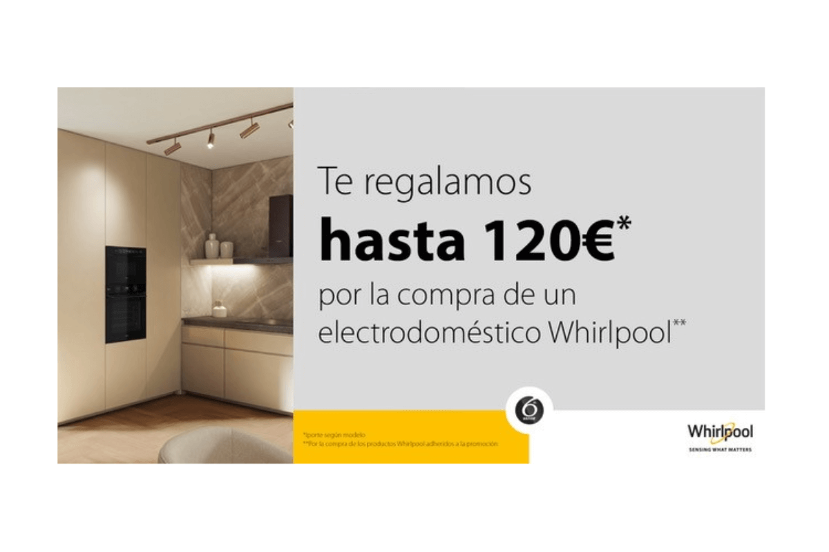 Whirlpool regala hasta 120€ por la compra de sus electrodomésticos de ...